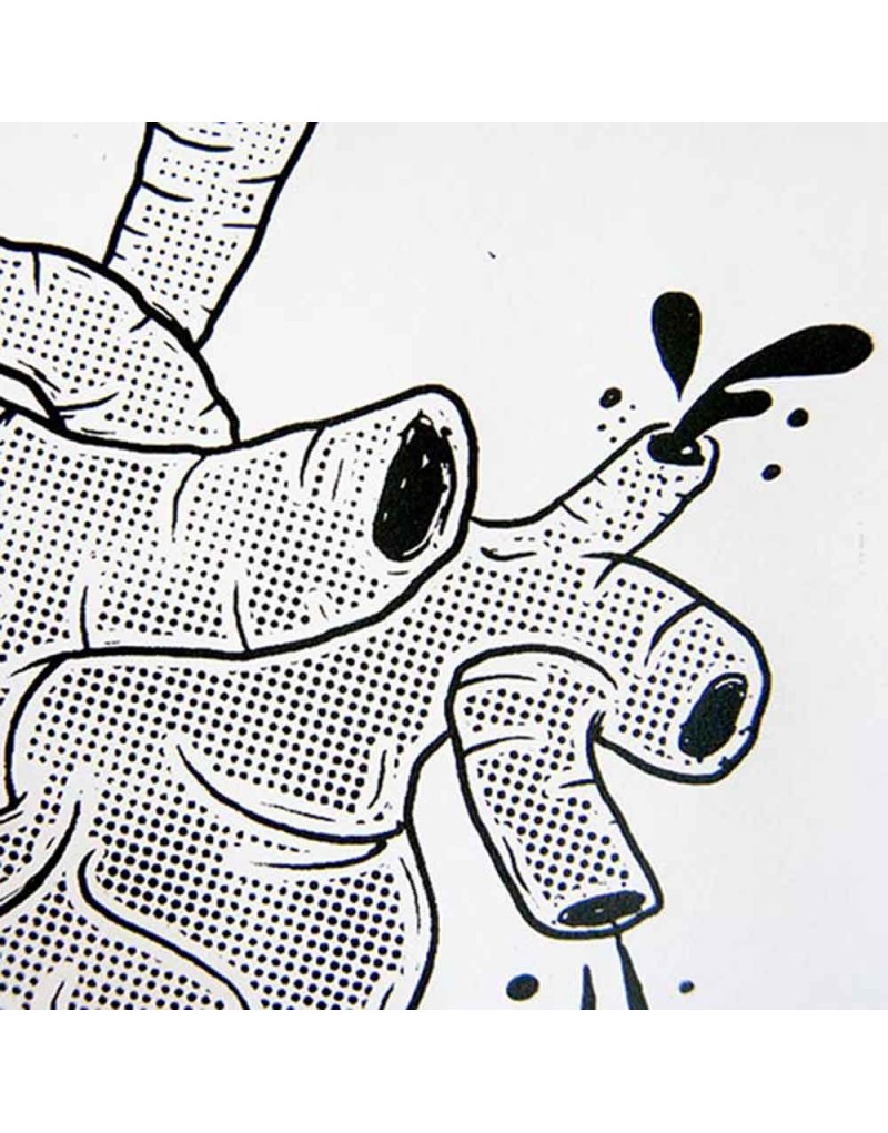 sérigraphie affiche symbole tattoo coeur poignardé