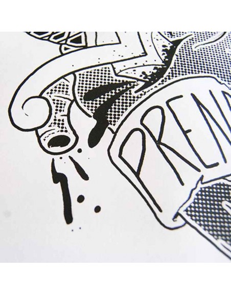sérigraphie affiche symbole tattoo coeur poignardé